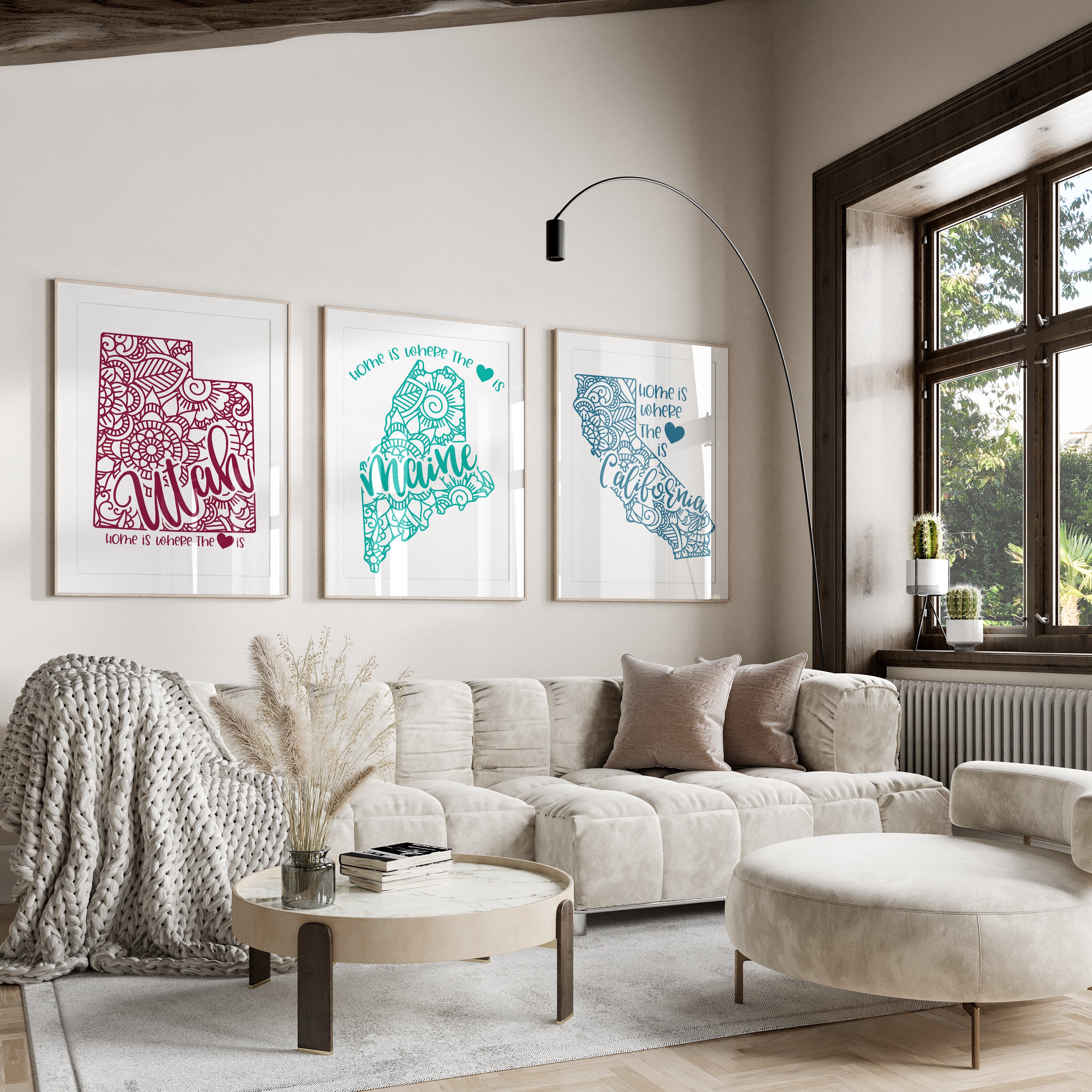 Michigan Poster Minimalist State Poster Wall Art State - Etsy