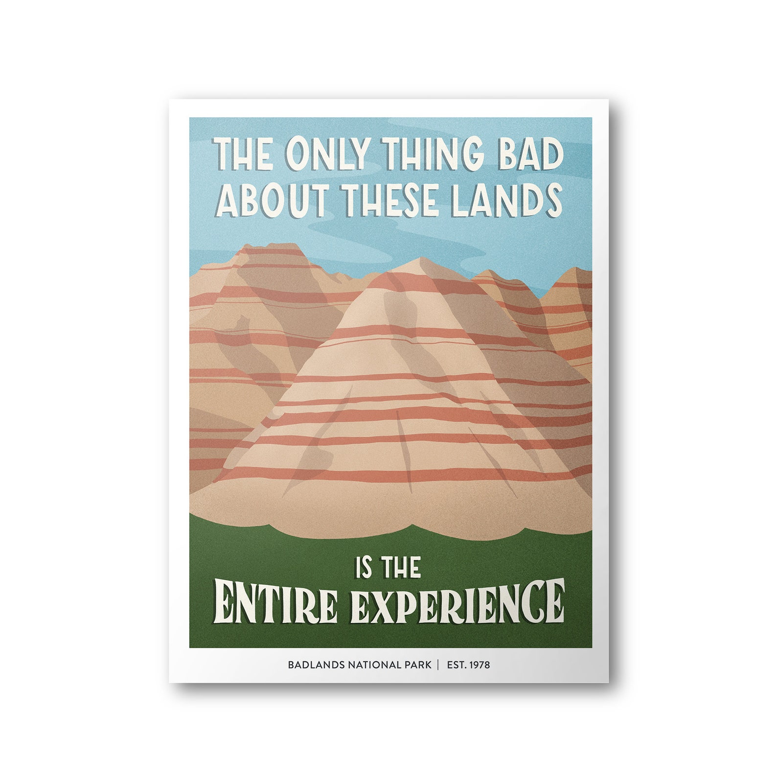 Badlands National Park Poster Subpar Parks Poster - Etsy
