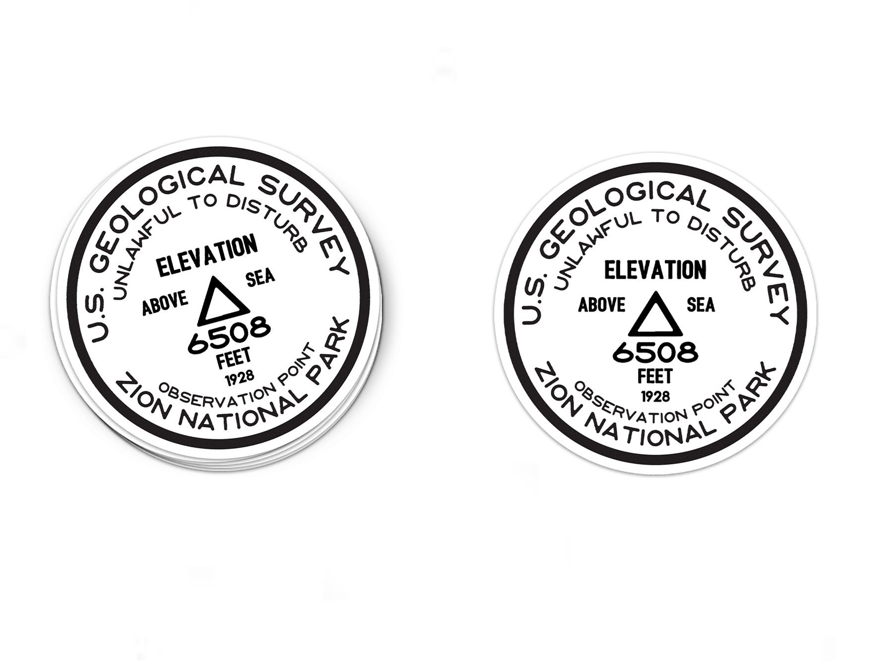 Zion National Park Sticker Observation Point USGS Benchmark - Etsy