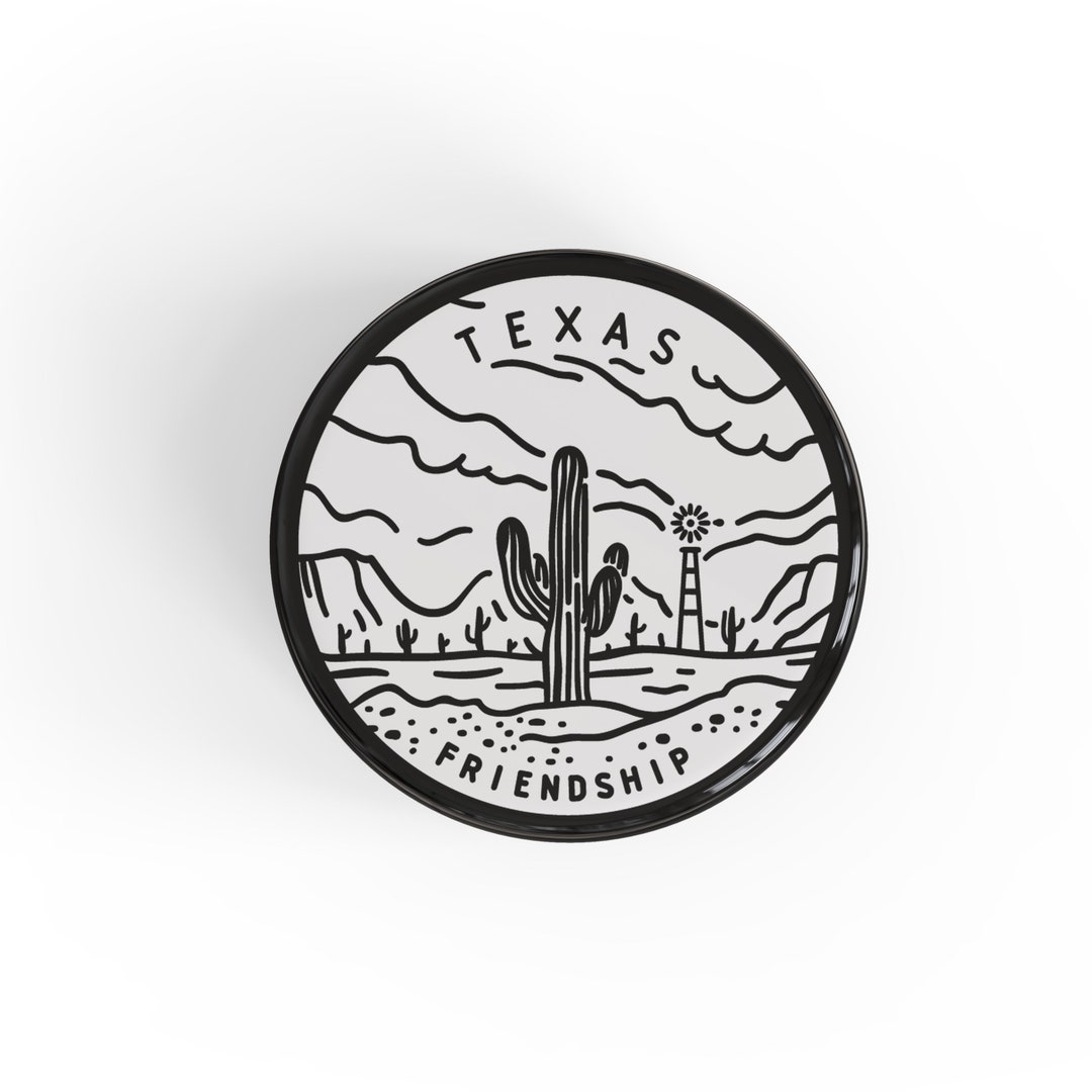 Texas Button Pin - Etsy