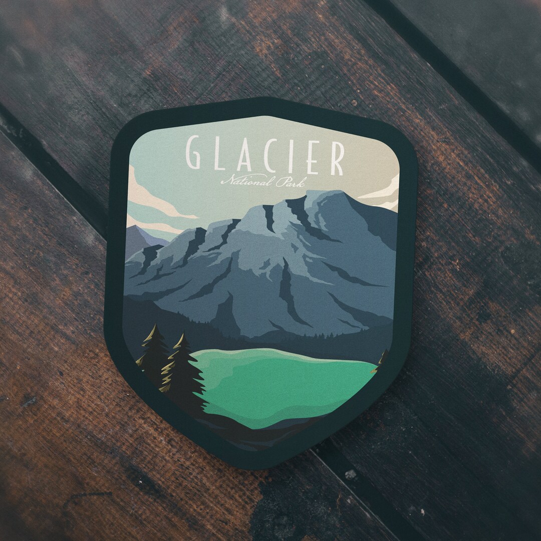 Glacier National Park Sticker | Multiple Sizes | Bumper Sticker | Water ...