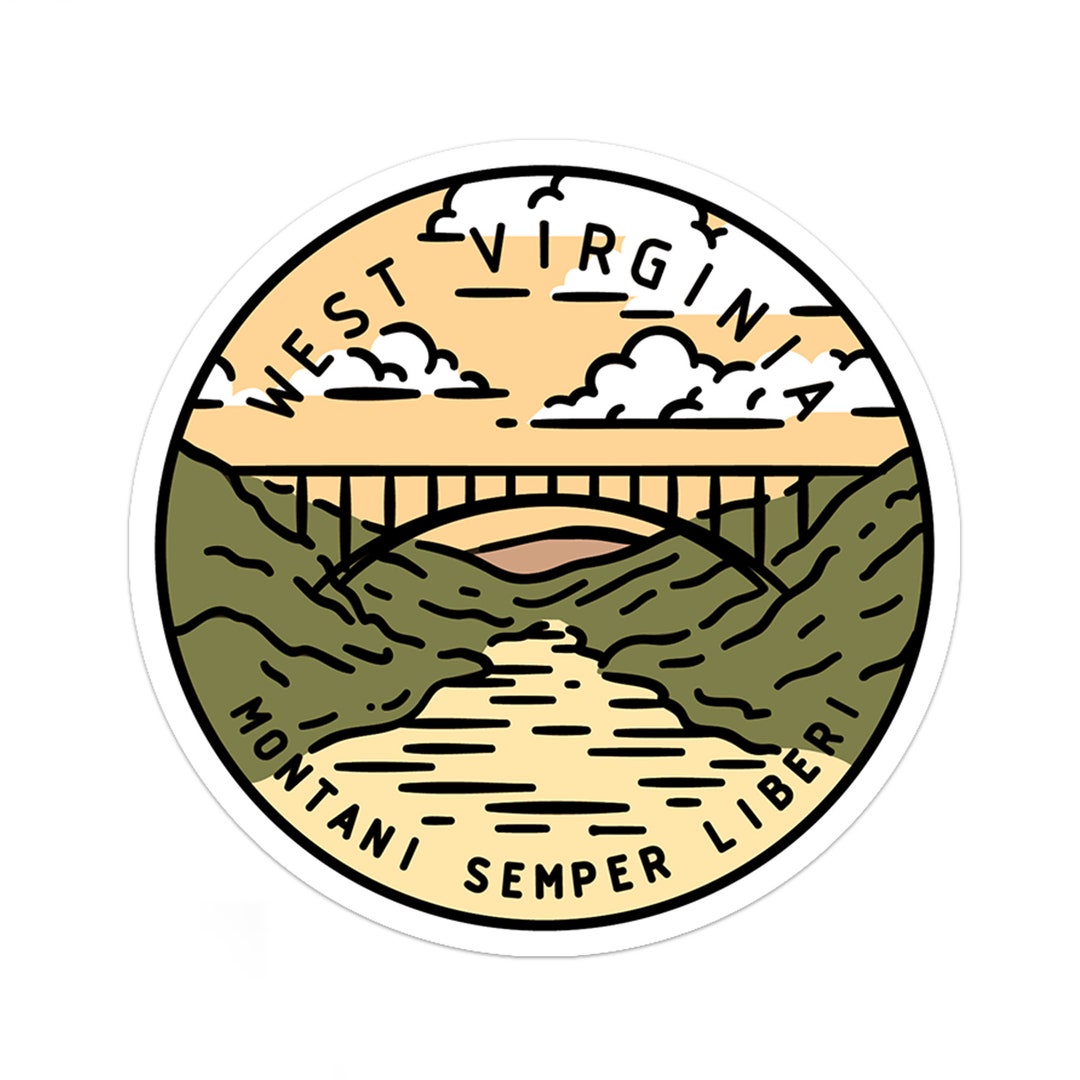 West Virginia Sticker | West Virginia Decal | Multiple Sizes | Bumper ...