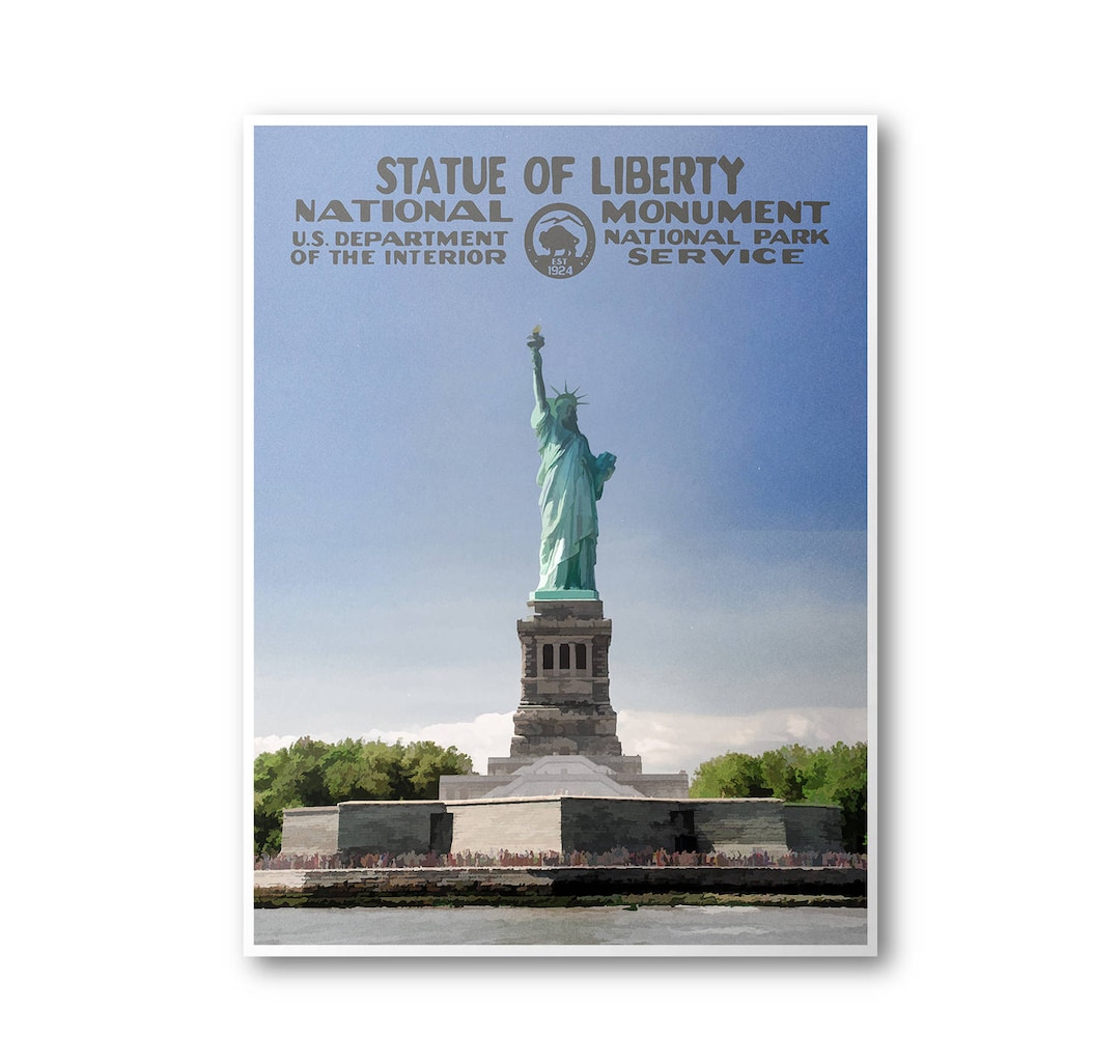 Statue of Liberty National Monument Poster | National Park Poster ...