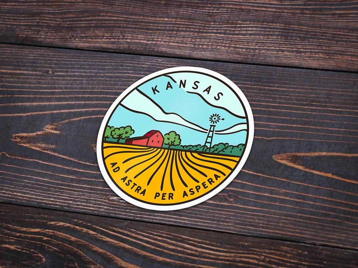 Kansas Sticker | Kansas Decal | Multiple Sizes | Bumper Sticker | Water ...
