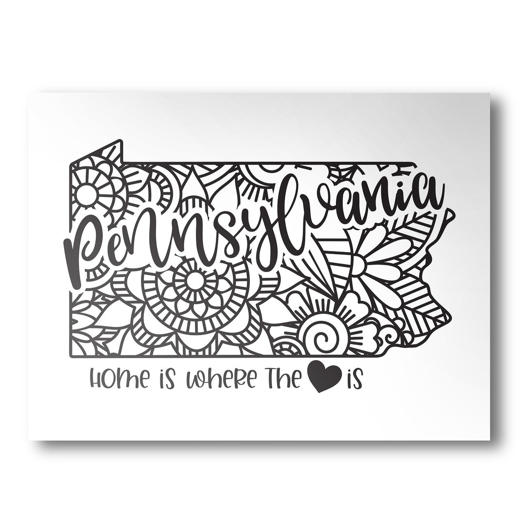 Pennsylvania Poster | Minimalist State Poster | Wall Art | State Poster ...