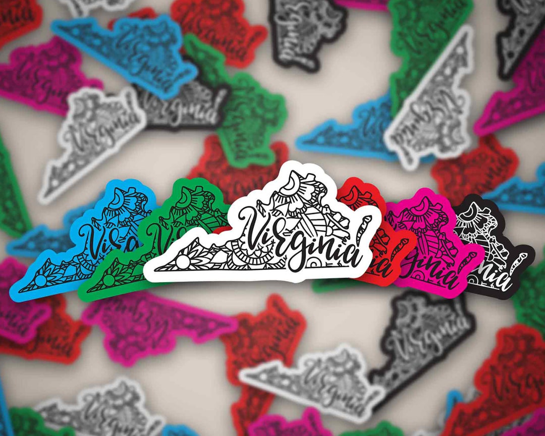 Virginia Sticker | Bumper Sticker | Bottle Sticker | Travel Sticker ...