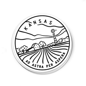 Kansas Sticker | Kansas Decal | Multiple Sizes | Bumper Sticker | Water ...