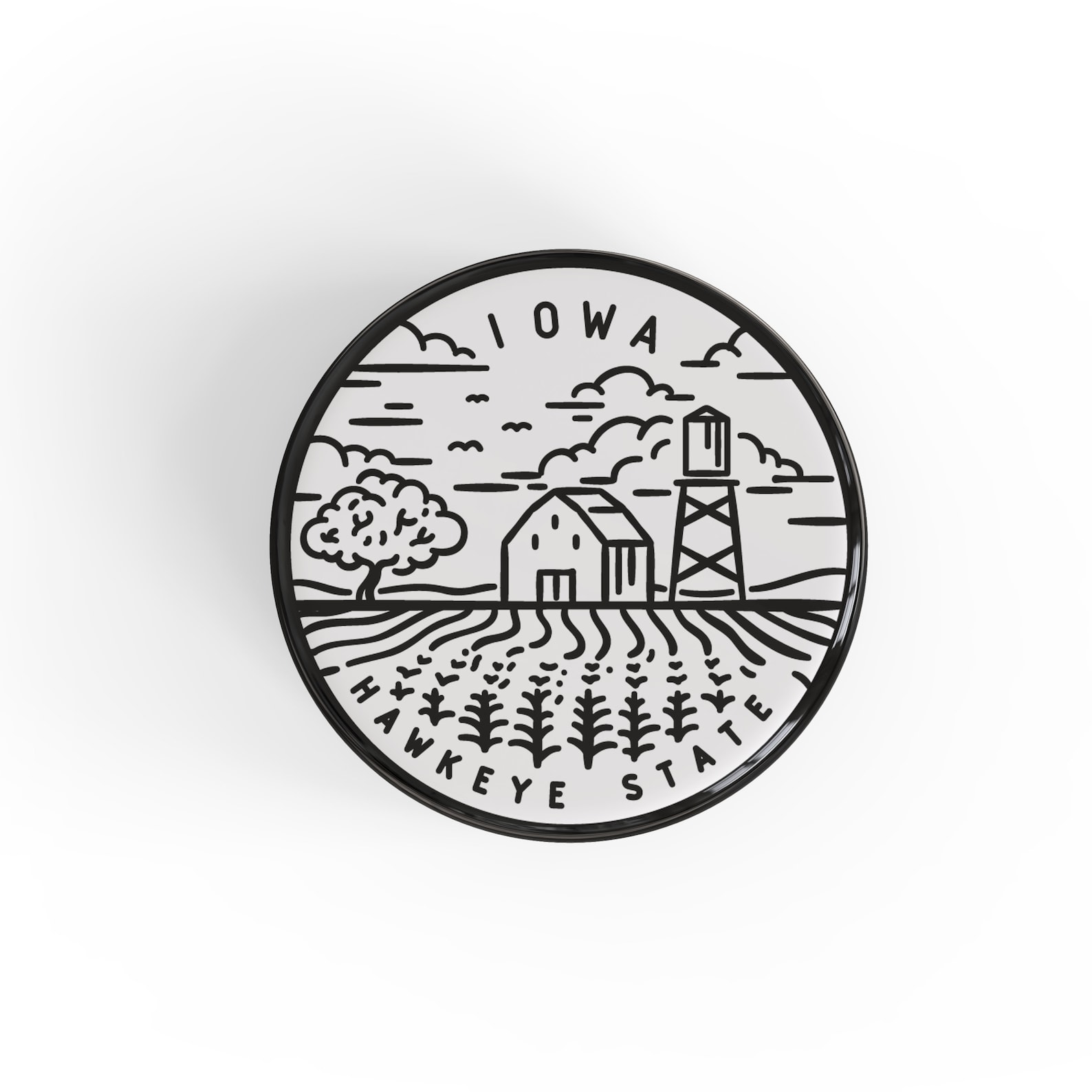 Iowa Button Pin - Etsy