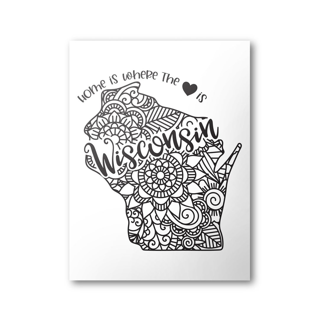 Wisconsin Poster | Minimalist State Poster | Wall Art | State Poster ...