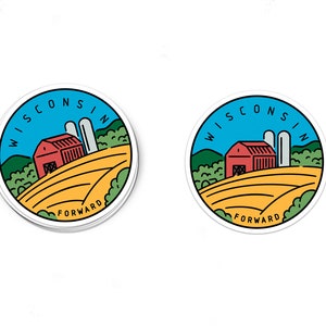 Wisconsin Sticker | Wisconsin Decal | Multiple Sizes | Bumper Sticker ...
