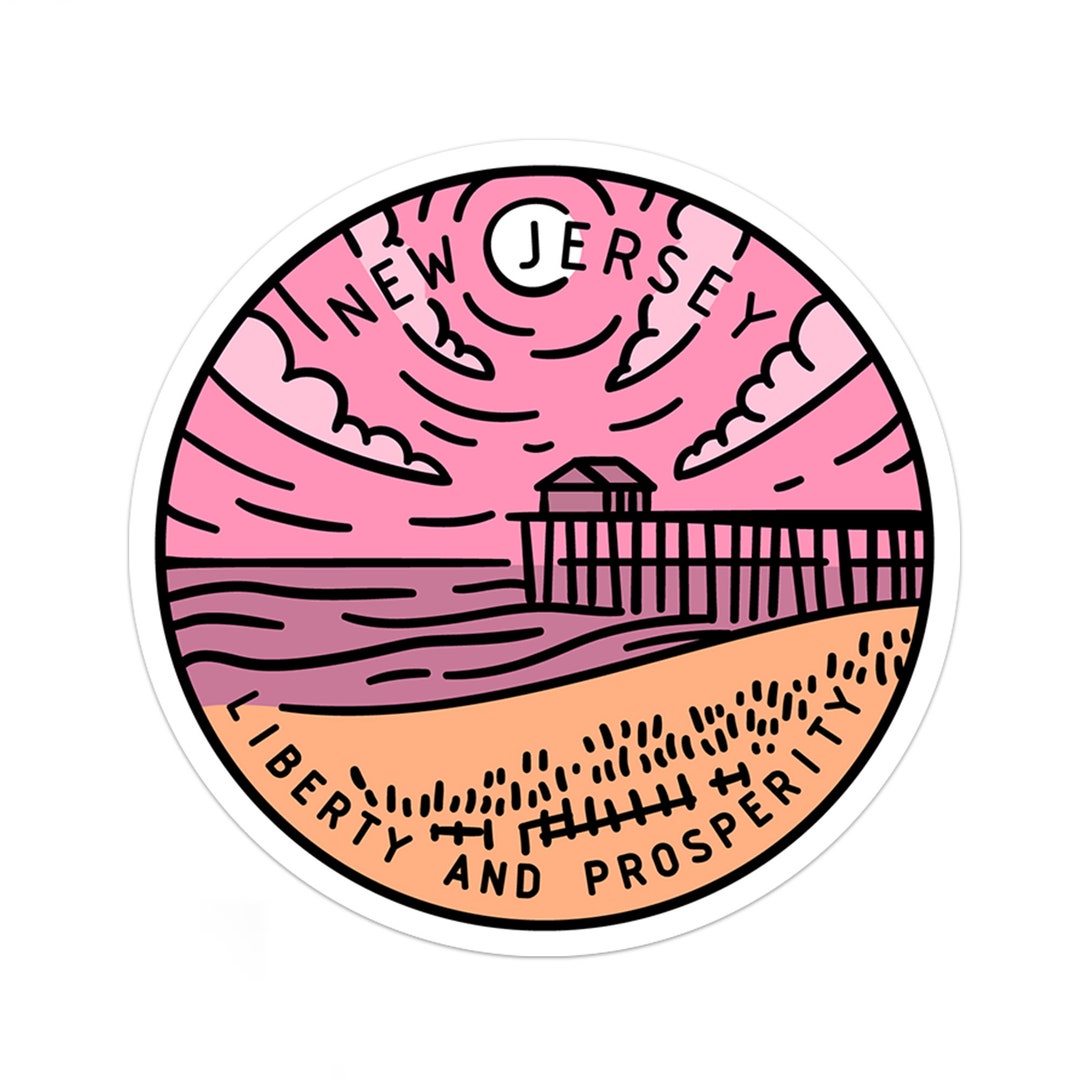New Jersey Sticker | New Jersey Decal | Multiple Sizes | Bumper Sticker ...
