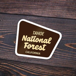 Tahoe National Forest Sticker | Bumper Sticker | Water Bottle | Travel ...