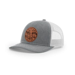 Florida Hat | Leather Patch Hat | Trucker Hat - Etsy