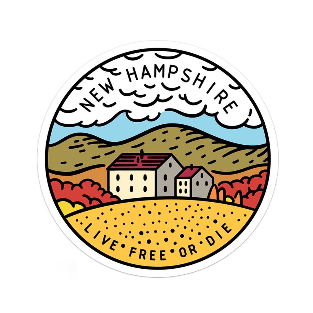 New Hampshire Sticker | New Hampshire Decal | Multiple Sizes | Bumper ...
