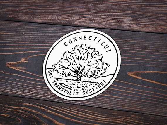 Connecticut Sticker Connecticut Decal Multiple Sizes | Etsy
