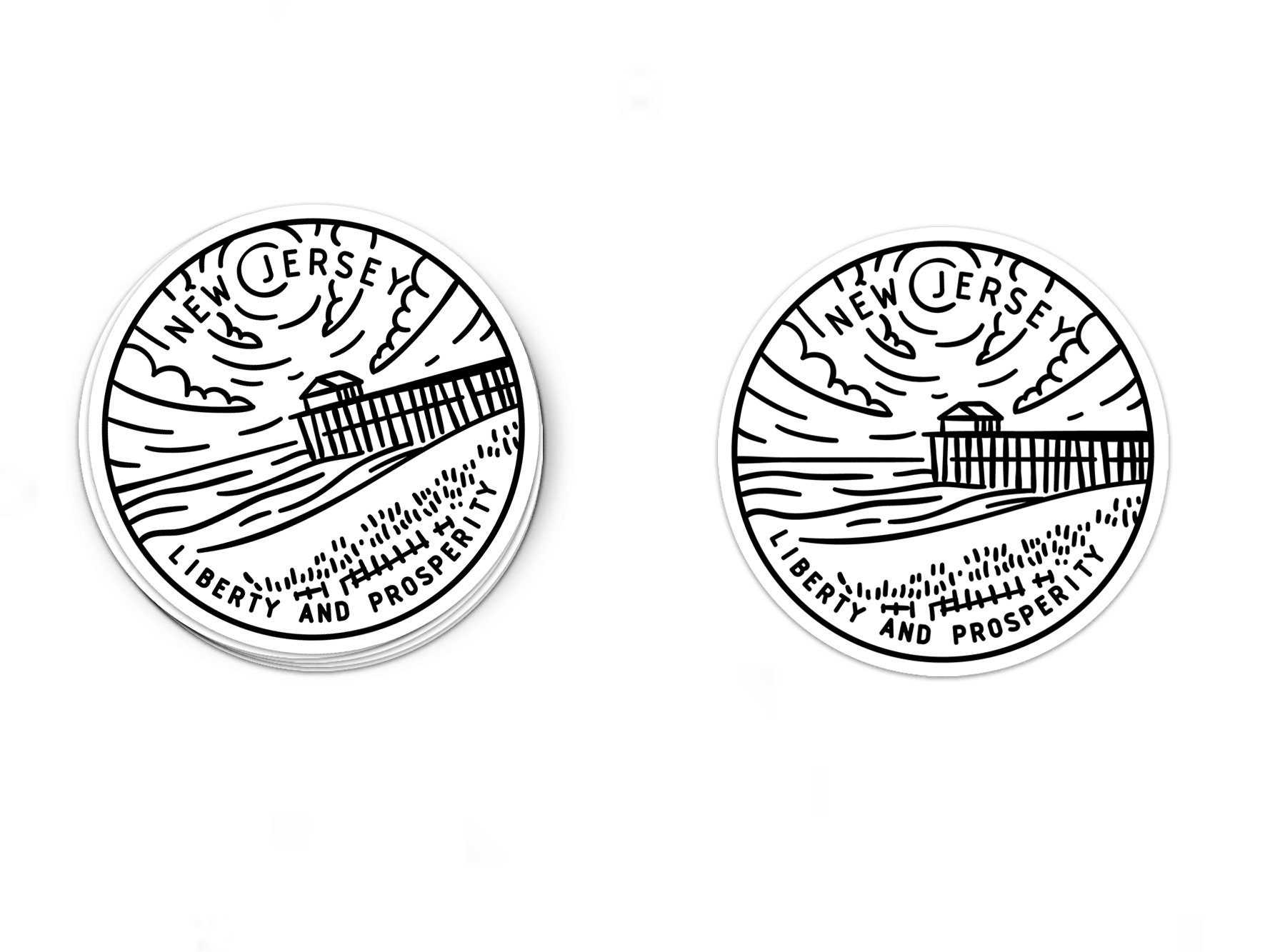 New Jersey Sticker New Jersey Decal Multiple Sizes - Etsy