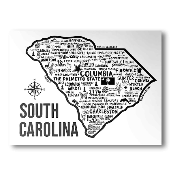 South Carolina State Art - Etsy