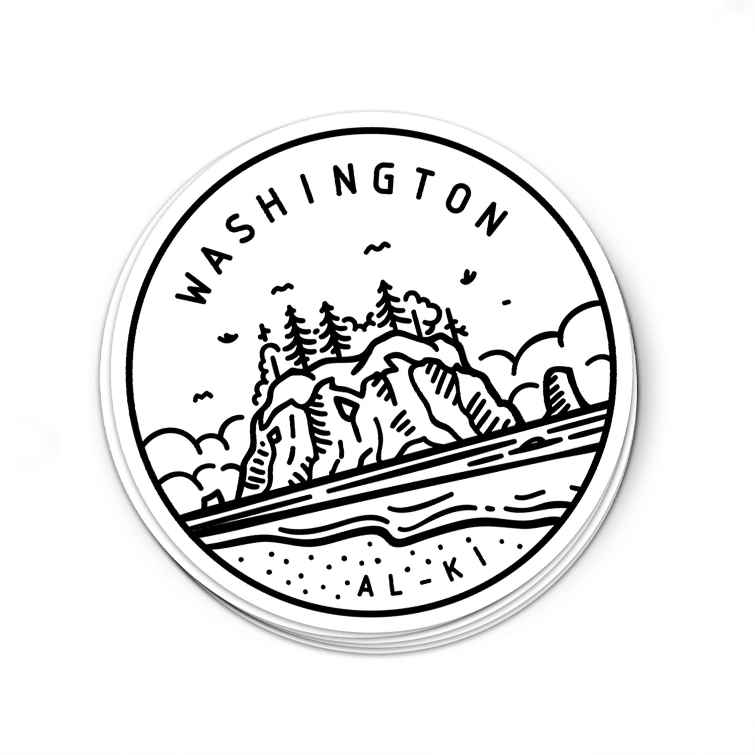 Washington Sticker Washington Decal Multiple Sizes | Etsy