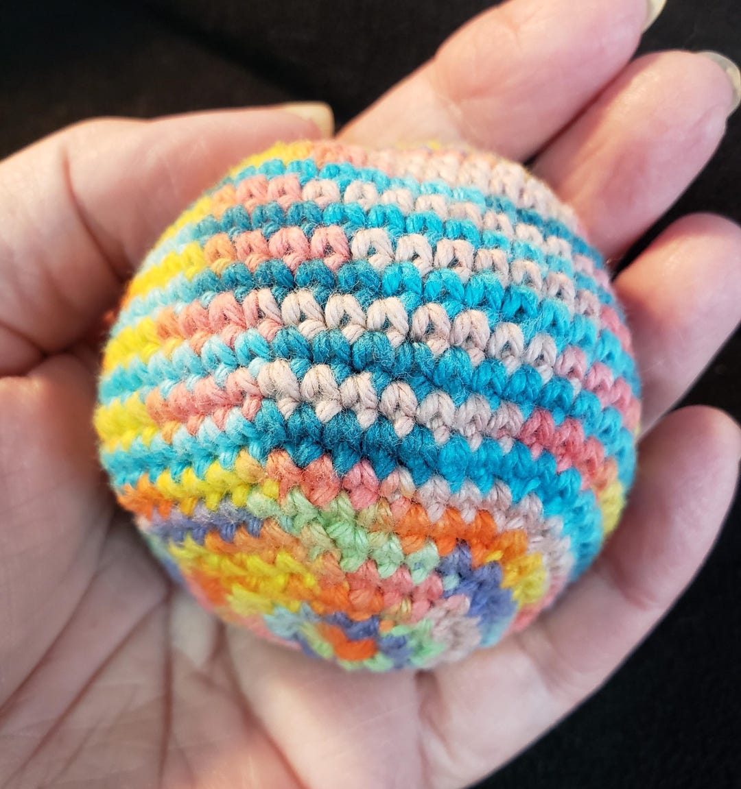 2.1.028mr/ao – 1 Oz Sensory Fidget/stress Ball, Medium Rainbow + Aqua ...