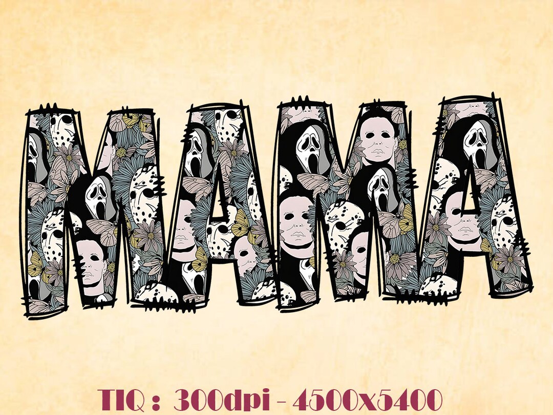 Halloween Mama Digital File, Horror Characters Png, Retro Vibes Horror ...