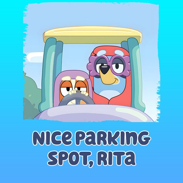 Bluey Nice Parking Spot Rita Svg - Etsy Canada