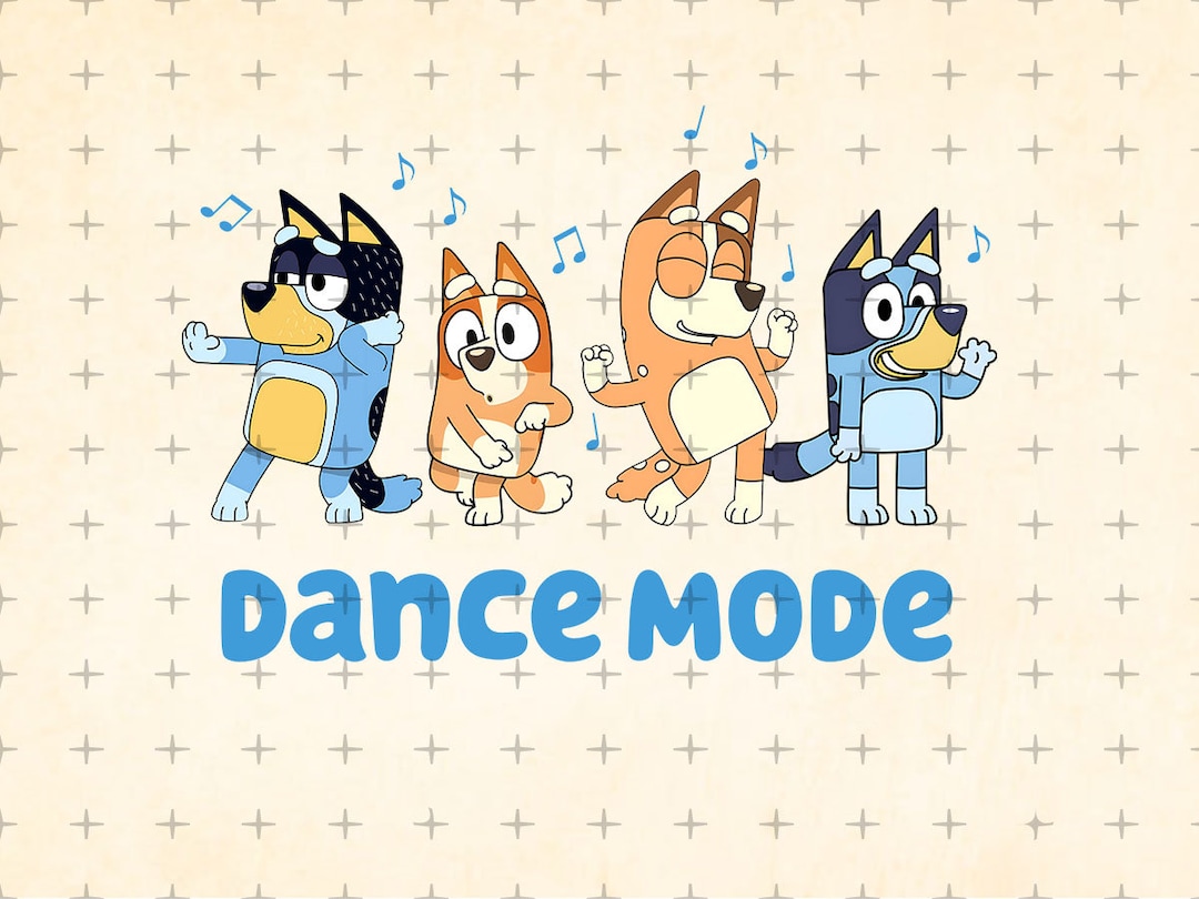 Bluey Dance Mode PNG Bluey Birthday Digital Bluey Family - Etsy Denmark