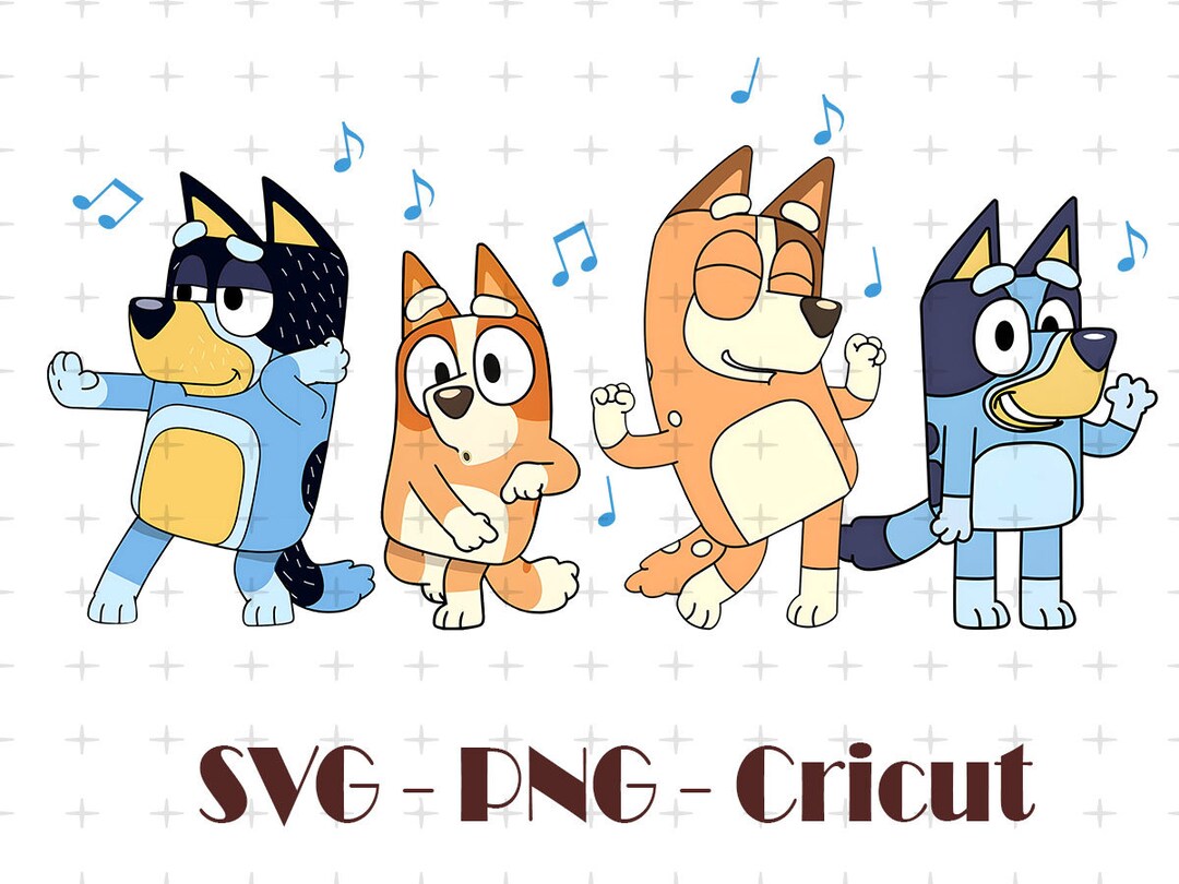 Bluey Family Dancing Svg Bluey Birthday PNG Bluey Family - Etsy Ireland