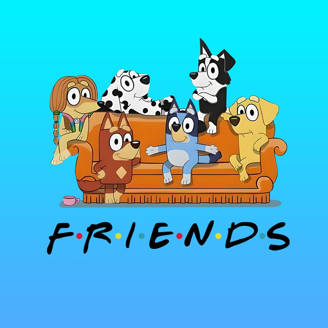 Bluey Friend Png Bundle Logo Bluey Vinyl Cut File Otf Ttf - Etsy