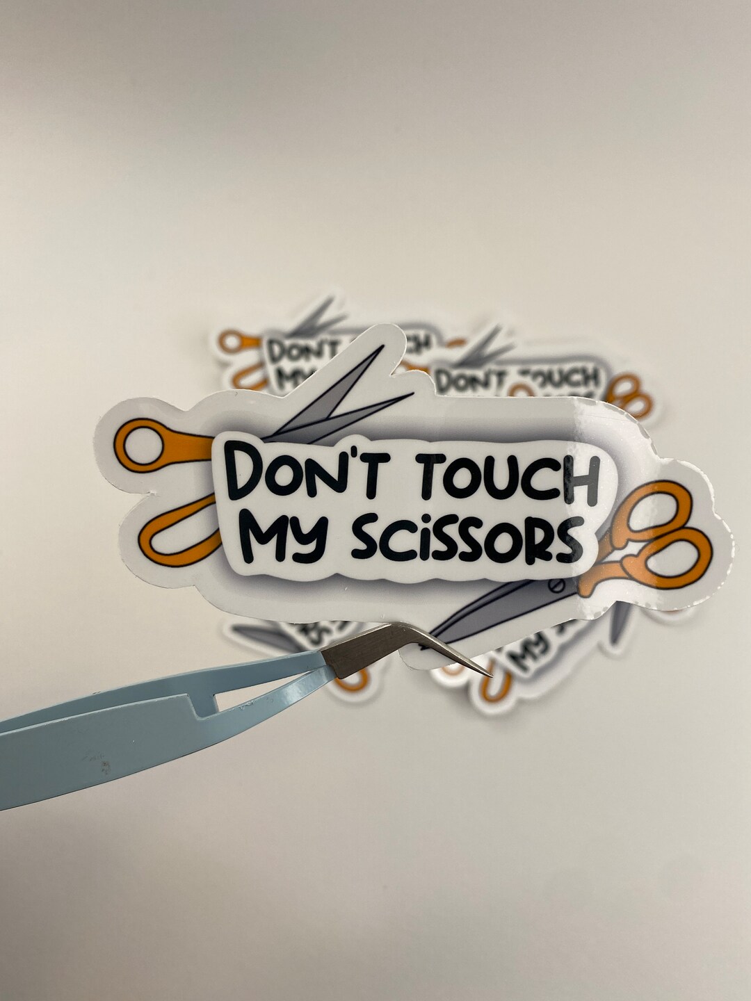 Waterproof Don’t Touch My Scissors Vinyl Stickers - Etsy