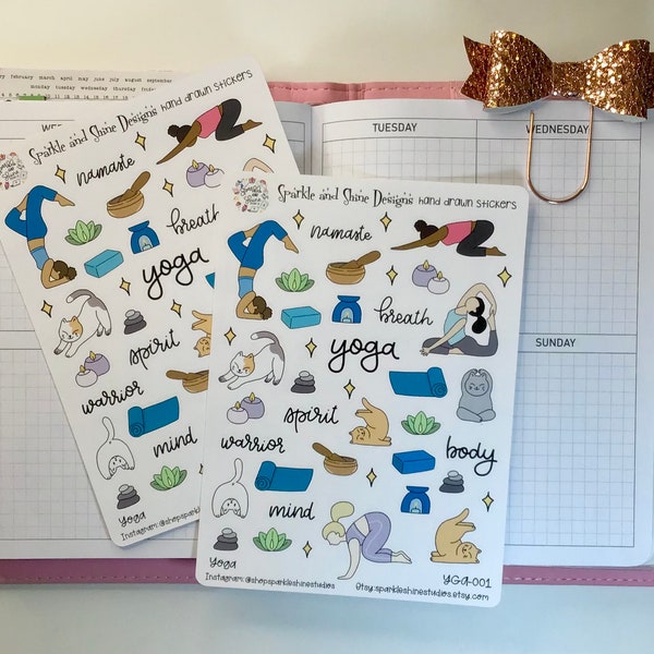 Yoga Stickers - Etsy