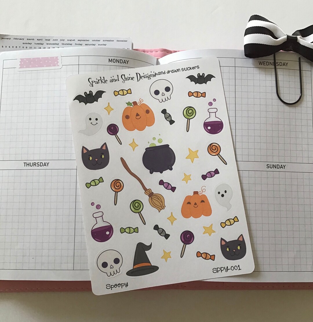Spoopy Halloween Planner Stickers (holiday, Seasonal and Celebration ...