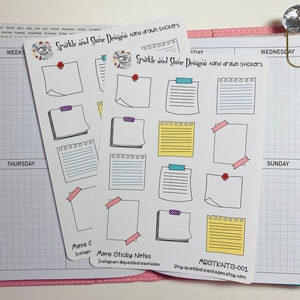 More Sticky Notes Planner Stickers - Etsy