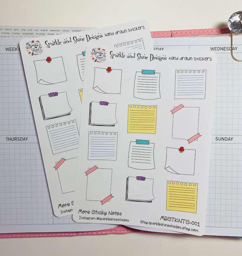 More Sticky Notes Planner Stickers - Etsy