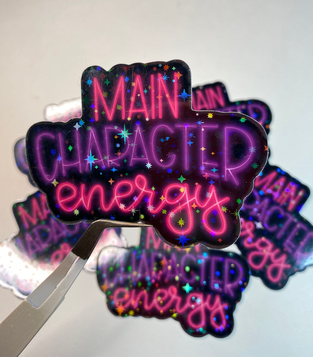 Waterproof Main Character Energy Vinyl Stickers (laptop Stickers, Water ...