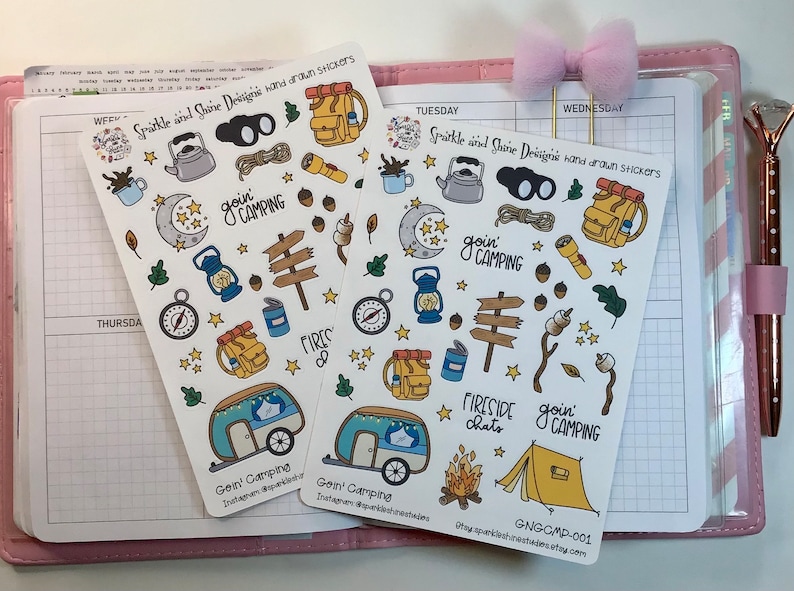 Gone Camping Glamping Camping Season Planner Stickers - Etsy