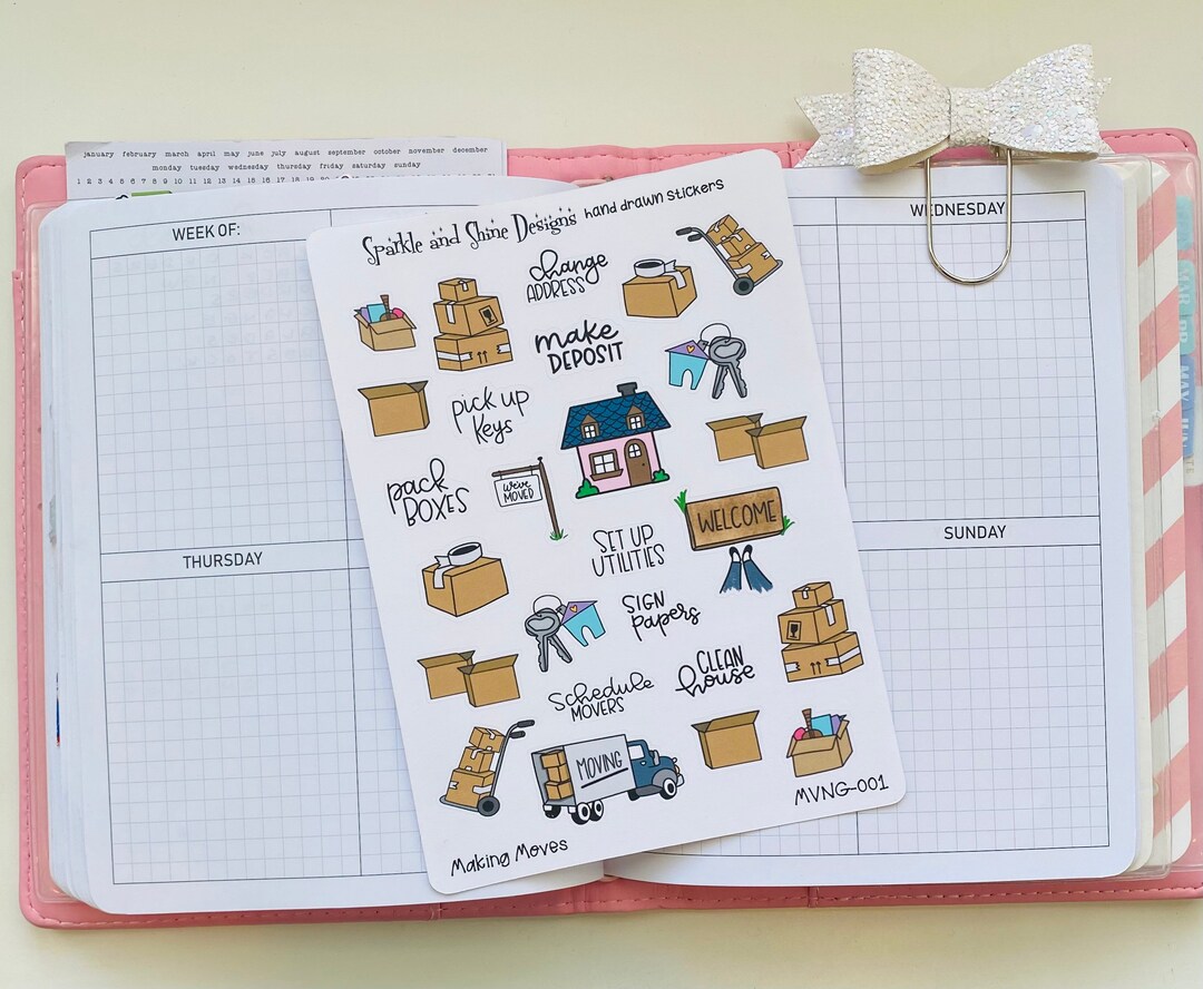Making Moves Moving Prep Moving Day Planner Stickers - Etsy