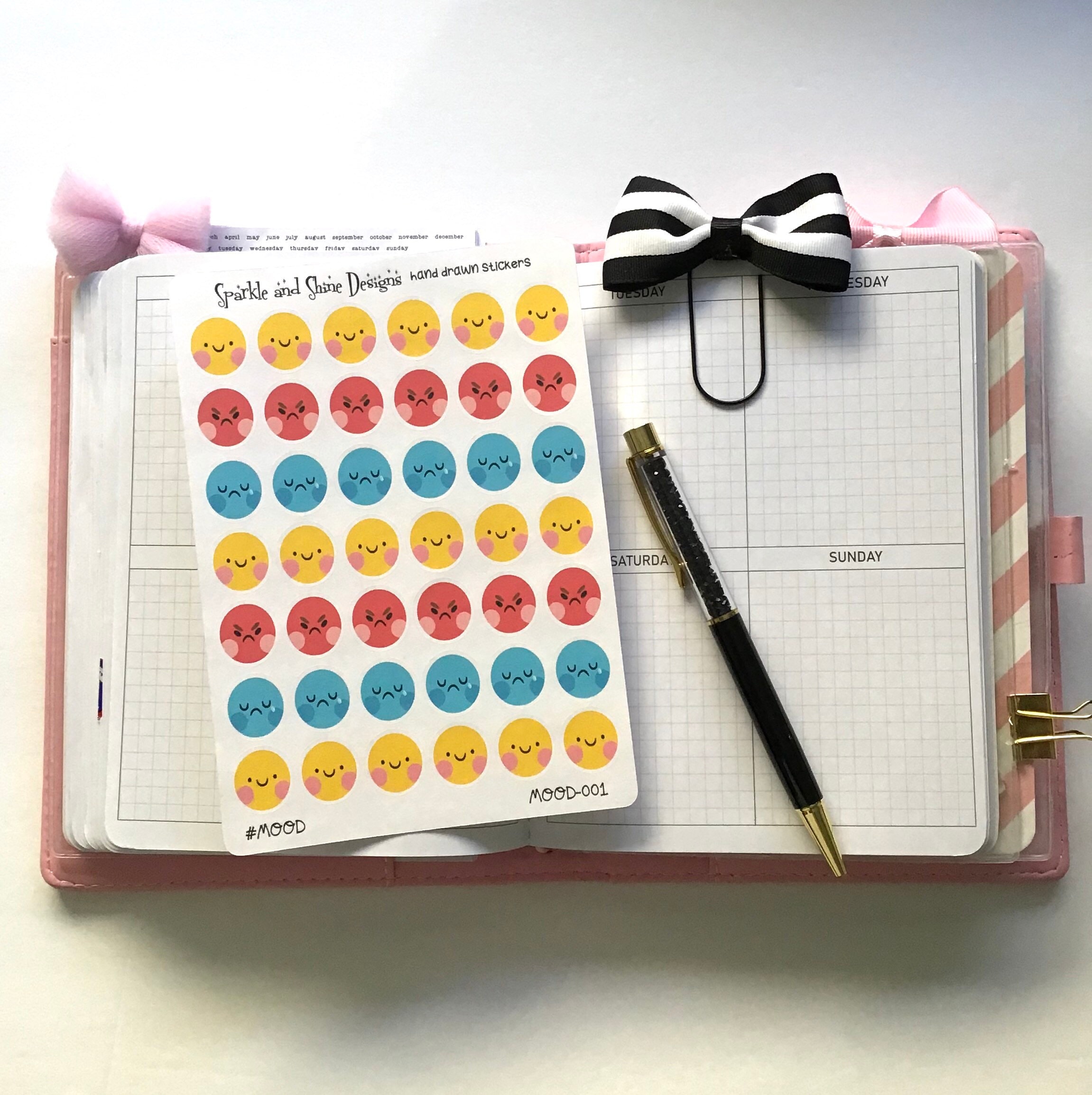 Mood Tracker Planner Stickers - Etsy