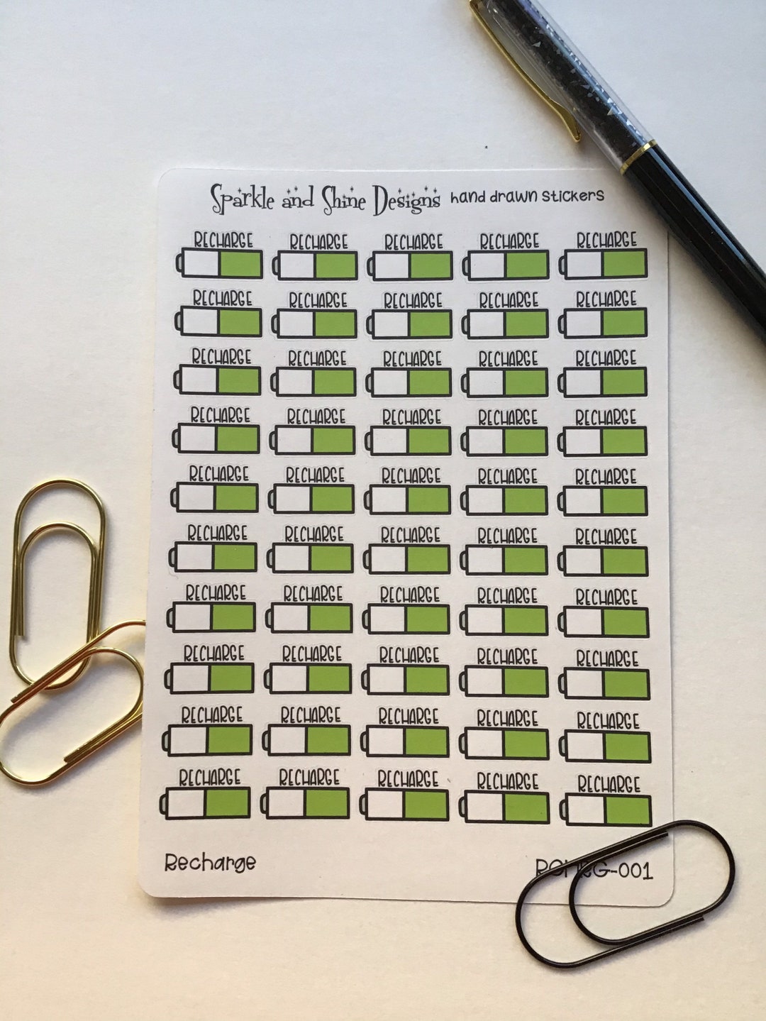 Recharge Planner Stickers - Etsy