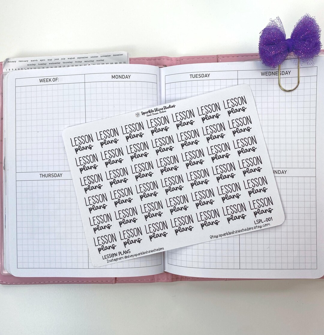 Lesson Planning Planner Stickers for Teachers, Functional Lassroom ...