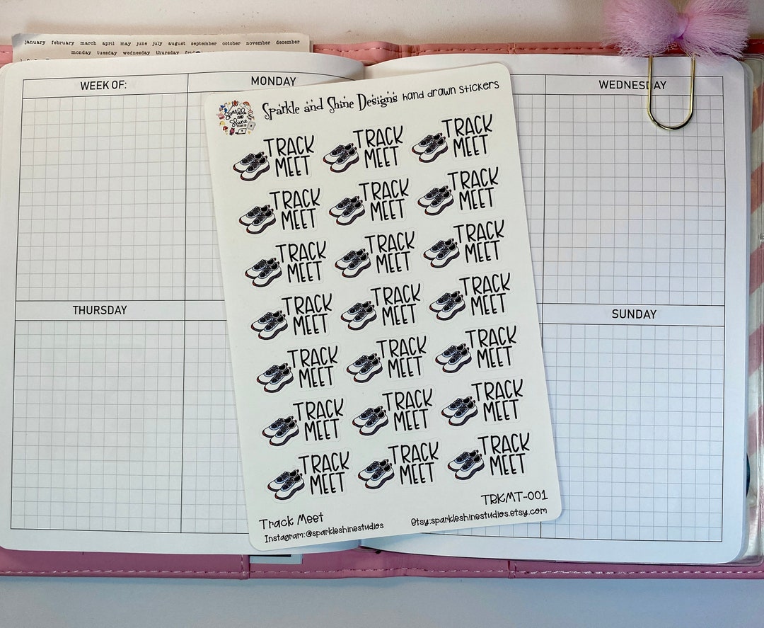 Track Meet Team Sports School Planner Stickers - Etsy