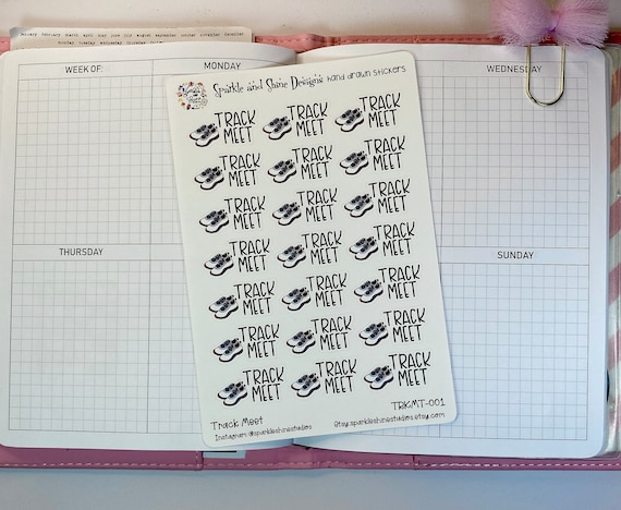 Track Meet Team Sports School Planner Stickers - Etsy