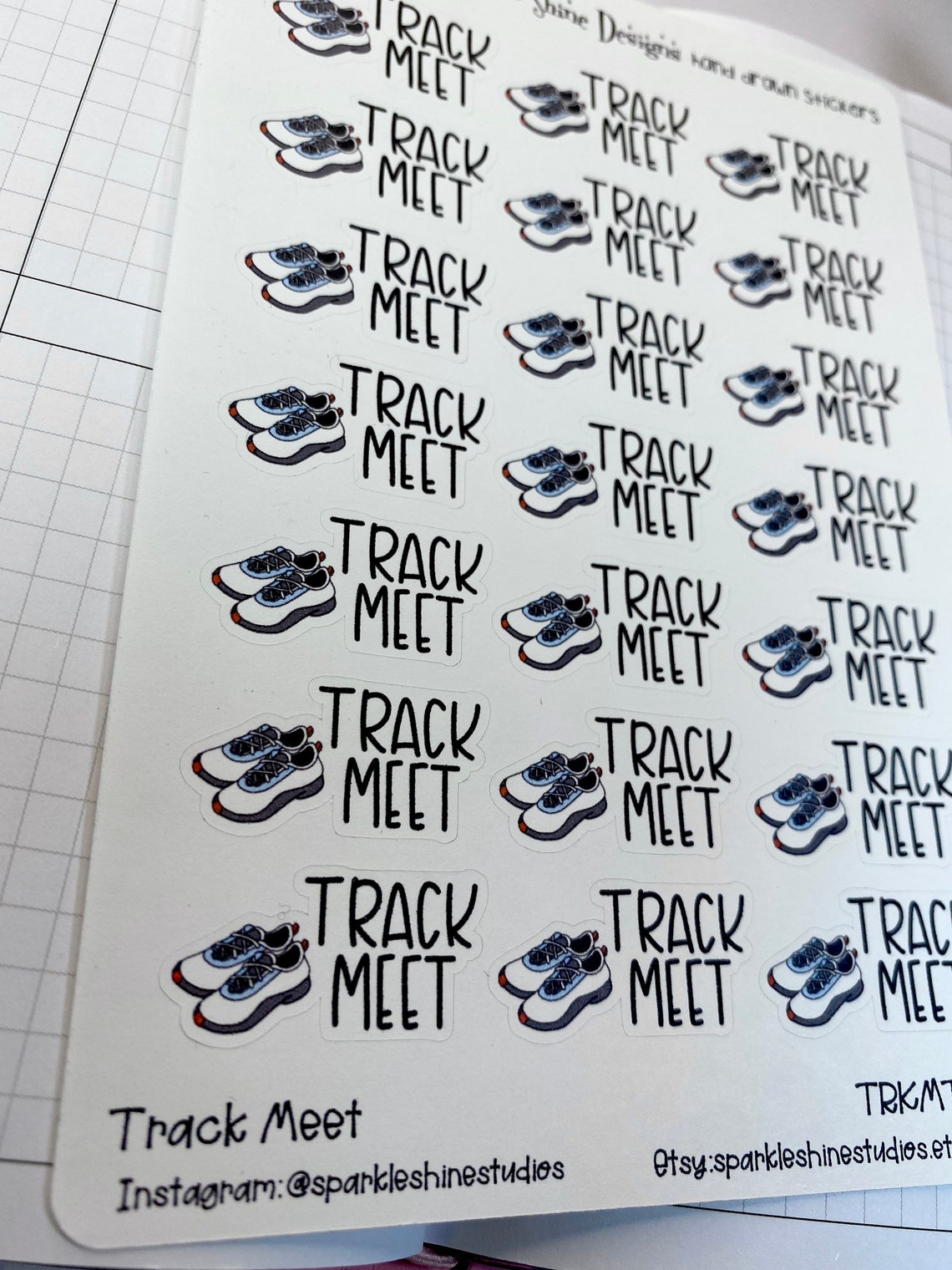 Track Meet Team Sports School Planner Stickers - Etsy