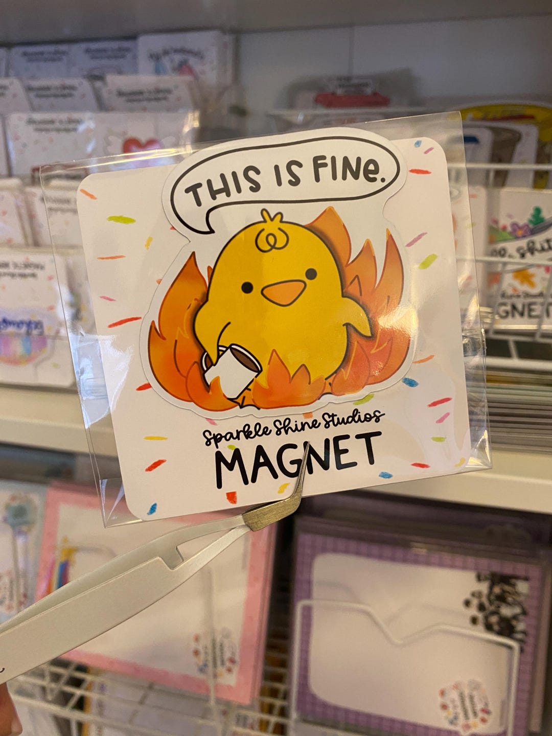 This is Fine Duckie on Fire Magnet Refrigerator Magnets Kitchen Decor ...