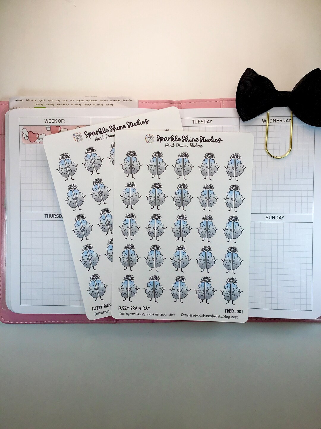 Fuzzy Brain Planner Stickers (health and Wellness, Habit Tracking, Self ...
