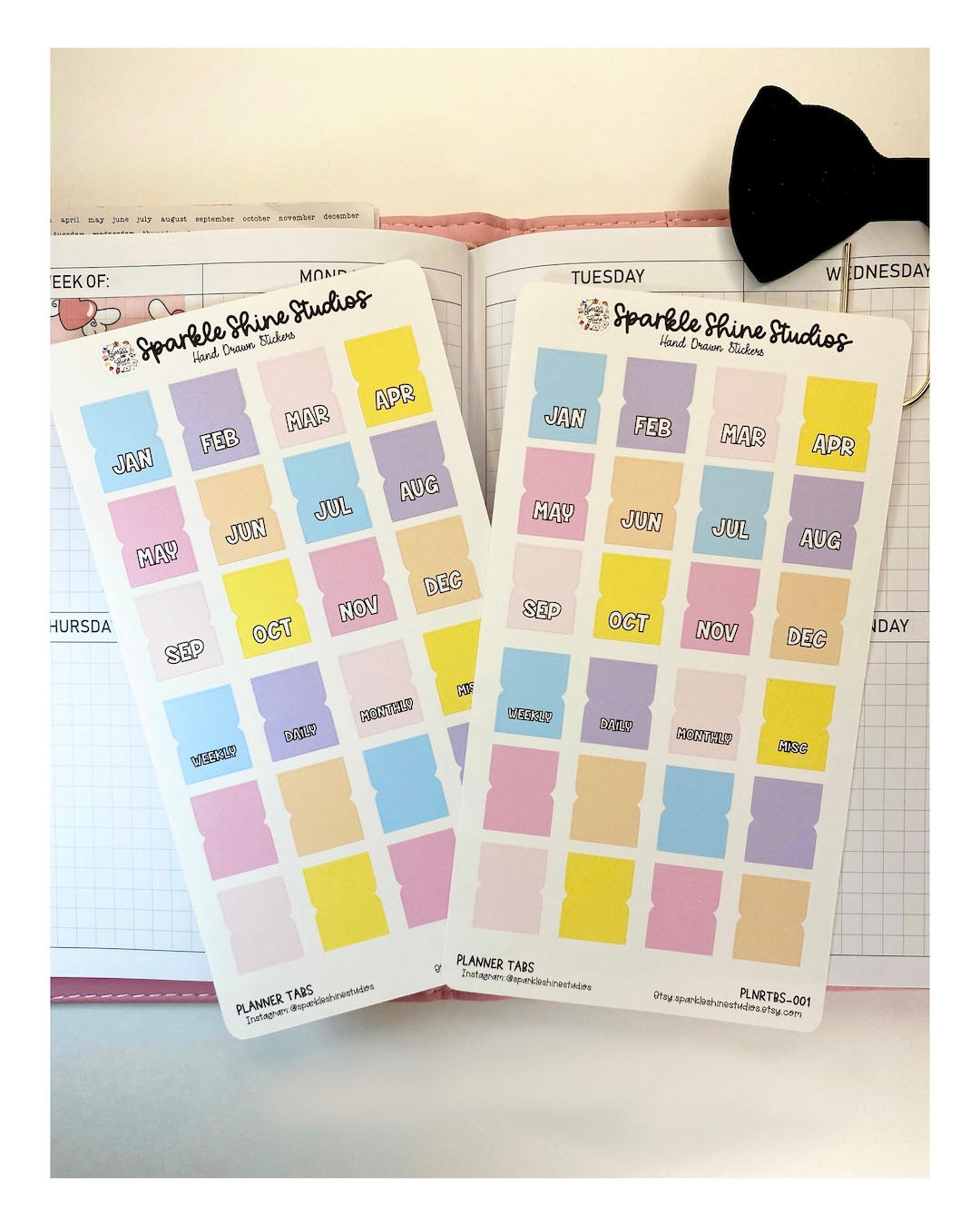 Monthly Planner Tabs Monthly Tab Stickers Planner Tabs - Etsy