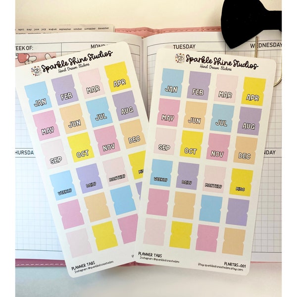 Monthly Planner Tabs - Etsy