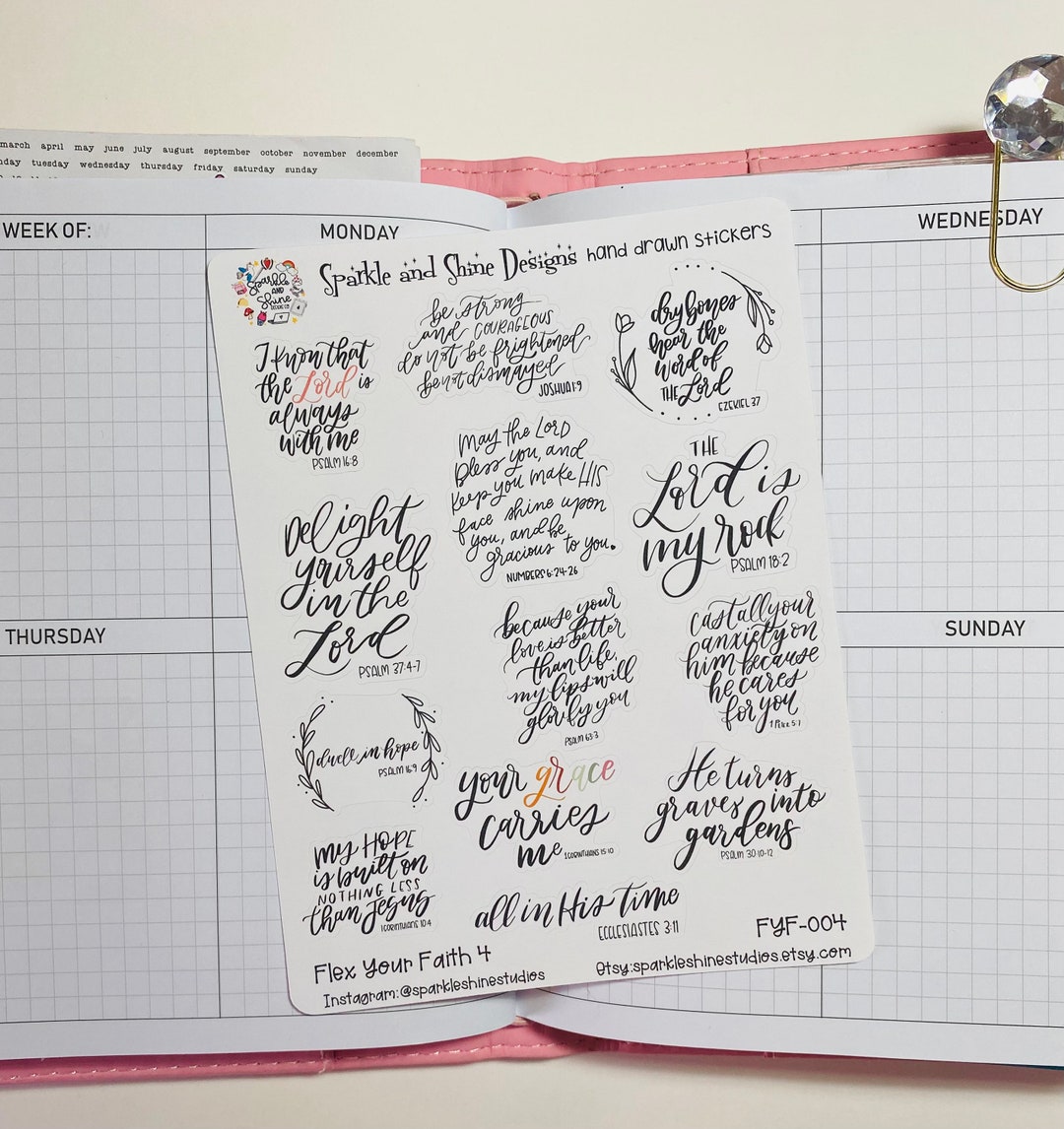 Flex Your Faith 4 Planner Stickers (bible Study Stickers, Faith ...