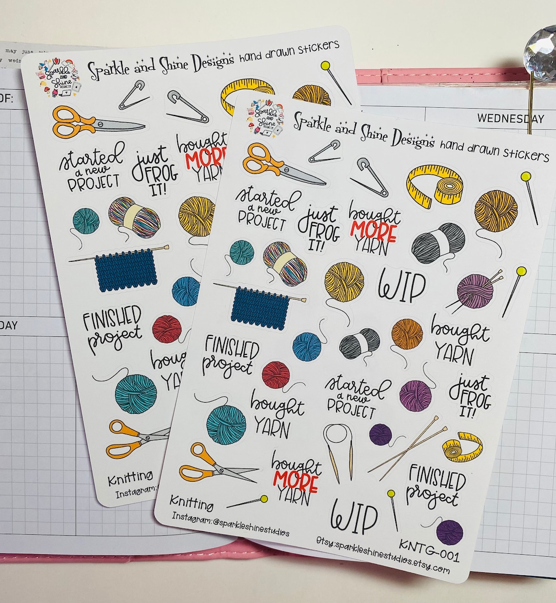 Knitting Crafting Planner Stickers (hobbies and Craft Stickers, Craft ...