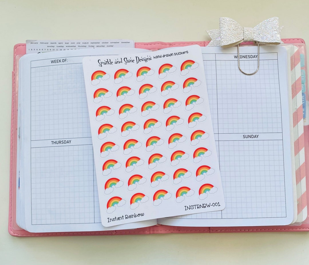 Instant Rainbow Planner Stickers - Etsy