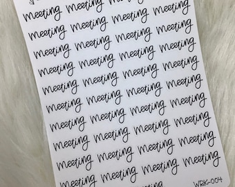 Meeting Text Icon Planner Stickers for Plum Paper Planner - Staff ...